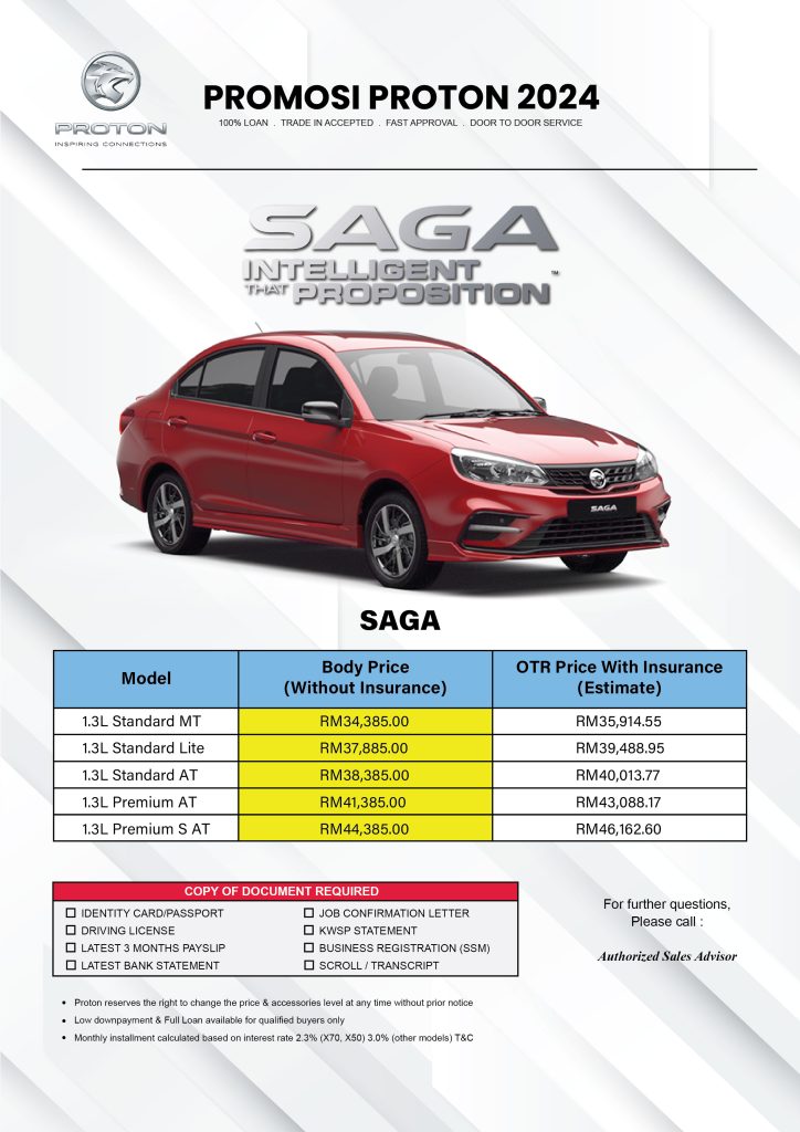 Harga Saga Baru 2025 Promosi Terbaru - Proton Malaysia